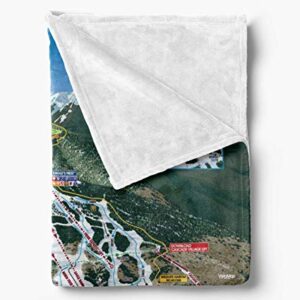 Vail Blanket – Vail Ski Resort Trail Map Soft Minky Throw Blanket | 70 x 50 inches