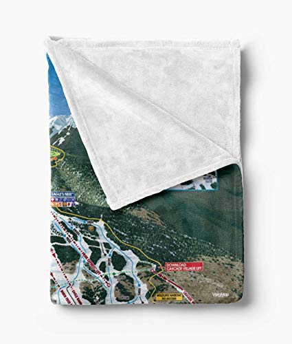 Vail Blanket – Vail Ski Resort Trail Map Soft Minky Throw Blanket | 70 x 50 inches