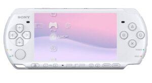 sony psp slim and lite 3000 series handheld gaming console with 2 batteries (white)(renewed)