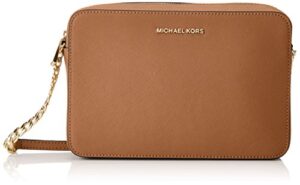 michael kors jet set travel large east/west crossbody acorn one size