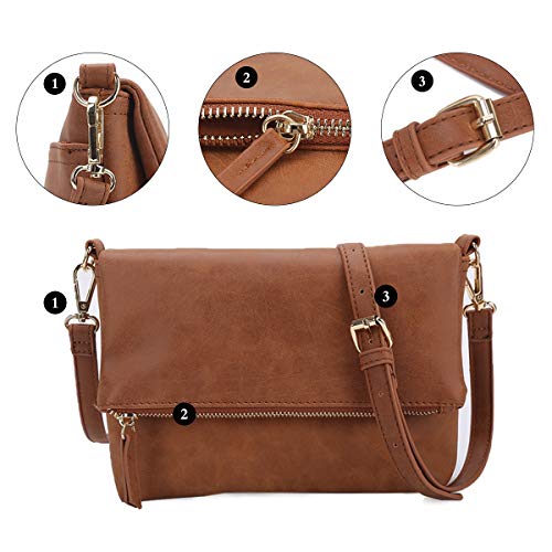 Gladdon Crossbody bags for Women Brown Crossbody Purse Shoulder Bag Tan