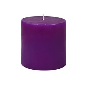 Zest Candle Pillar Candle, 3 by 3-Inch, Purple