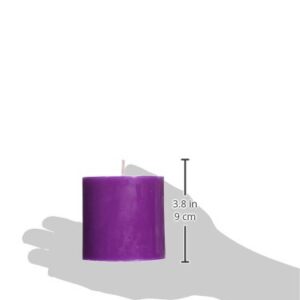 Zest Candle Pillar Candle, 3 by 3-Inch, Purple