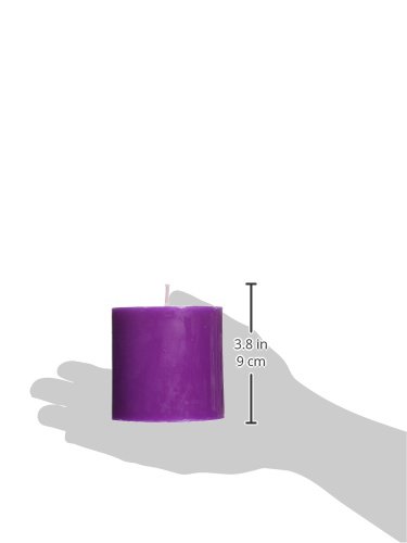 Zest Candle Pillar Candle, 3 by 3-Inch, Purple