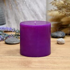 Zest Candle Pillar Candle, 3 by 3-Inch, Purple