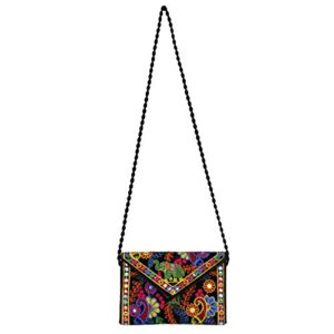 Elephant Sling Bag, Foldover Clutch, Hand Bag, Shoulder Bag & Cross Body Bag for Women & Girls (Black Color))