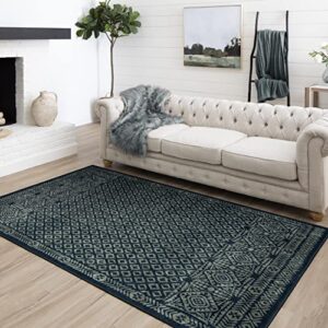 mohawk home caspian navy 8′ x 10′ area rug