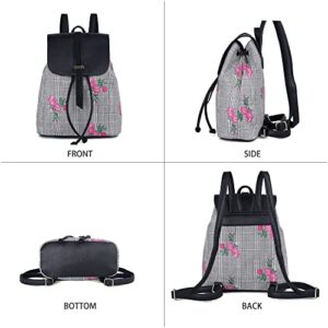 Women Backpack Purse Water resistant Nylon Anti-theft Rucksack Lightweight Shoulder Bag (F-Black)