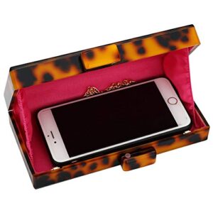 EROGE Acrylic Clutch Purse Perspex Box Colorful Geometric Design Handbags for Women (Amber)