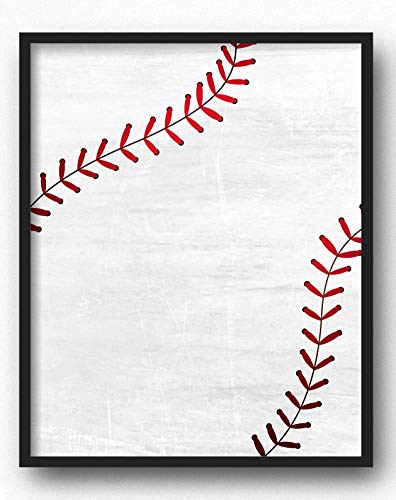 Brooke & Vine Sports Boys Room Nursery Wall Decor Art Prints Set (UNFRAMED 8x10 Card Stock) Basketball, Baseball, Soccer, Football, Kids Bathroom, Playroom, Classroom (Sports Balls)