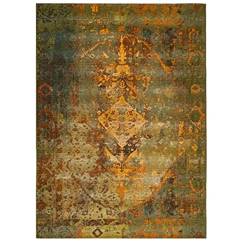 Liora Manne Marina Indoor Outdoor Rug - Traditional Designs, Comfortable & Durable, Power Loomed, Polypropylene Material, UV Stabilized, Kermin Green, 8'10" x 11'9"