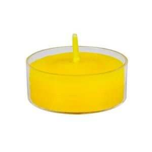 Zest Candle 50-Piece Tealight Candles, Yellow