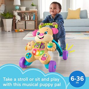 Fisher-Price Laugh & Learn Baby & Toddler Toy Smart Stages Learn With Sis Walker, Educational Music Lights And Activities