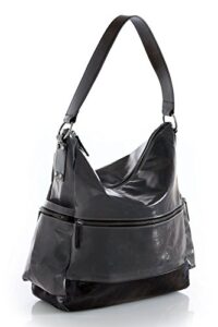 shiraleah harper hobo tote bag, graphite