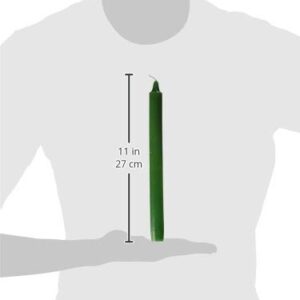 Zest Candle 12-Piece Taper Candles, 10-Inch, Hunter Green Straight