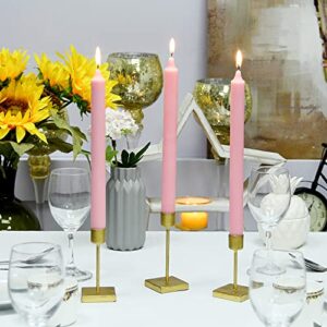 Zest Candle 12-Piece Taper Candles, 10-Inch, Light Rose Straight