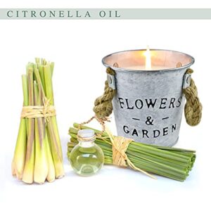 Citronella Candles Outdoor, 13.5 Oz 50 Hours Long Lasting Natural Scented Soy Candle with Fresh Citronella Oil, 2 Pack Candle Set for Garden, Backyard, Patio, Yard, Balcony, Camping, Indoor Outdoor