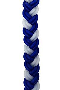 Jerusalem Candles Havdalah Candle - Braided Blue and White - Round Havdallah Candles - 2 Pack