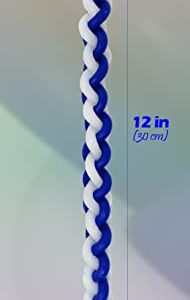 Jerusalem Candles Havdalah Candle - Braided Blue and White - Flat Havdallah Candles - 2 Pack