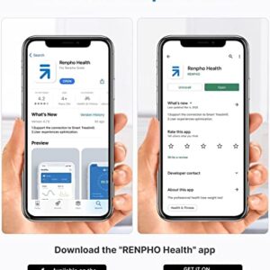 Smart Tape Measure Body with App - RENPHO Bluetooth Measuring Tapes for Body Measuring, Weight Loss, Muscle Gain, Fitness Bodybuilding, Retractable, Measures Body Part Circumferences, Inches & cm