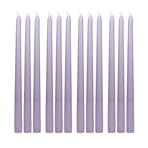 Zest Candle Piece, 12-Inch, Lavender Taper Candles, 12", 12 Count