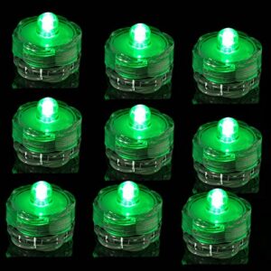 tdltek submersible led lights – tea lights – for wedding,special events, 6 pack green