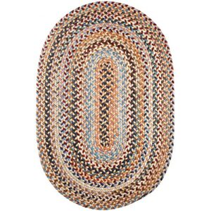 super area rugs tribeca soft & reversible wool braided rug, made in usa, wheat field, 2′ x 3′