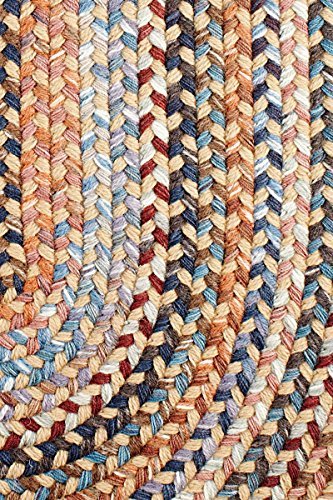 Super Area Rugs Tribeca Soft & Reversible Wool Braided Rug, Made in USA, Wheat Field, 2' X 3'