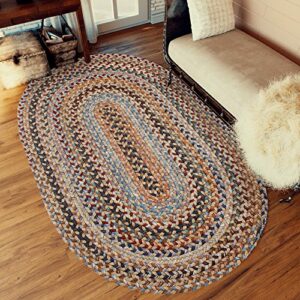 Super Area Rugs Tribeca Soft & Reversible Wool Braided Rug, Made in USA, Wheat Field, 2' X 3'