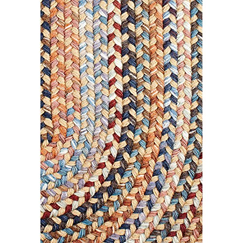 Super Area Rugs Tribeca Soft & Reversible Wool Braided Rug, Made in USA, Wheat Field, 2' X 3'