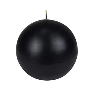 zest candle 2-piece ball candles, 4-inch, black