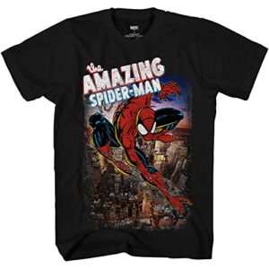 marvel unisex adult t-shirt t shirt, black, x-large us