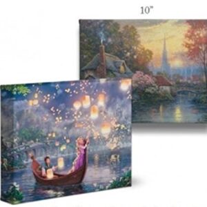 Thomas Kinkade Studios Beauty and the Beast Dancing in the Moonlight 8 x 10 Gallery Wrapped Canvas