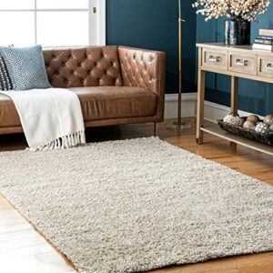 nuloom wowshag area rug, 6′ 7″ x 9′, beige