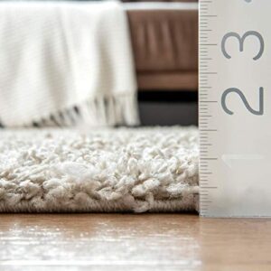 nuLOOM Wowshag Area Rug, 6' 7" x 9', Beige