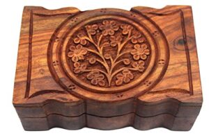 govinda rosewood box tree of life 4 x 6 inch