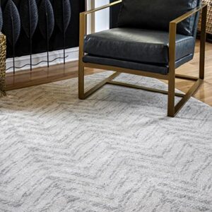 nuLOOM Rosanne Geometric Area Rug, 6' 7" x 9', Grey