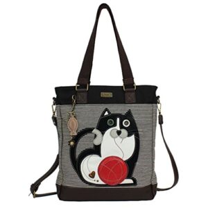 chala fat cat work tote shoulder bag – cat lovers gifts cat mom