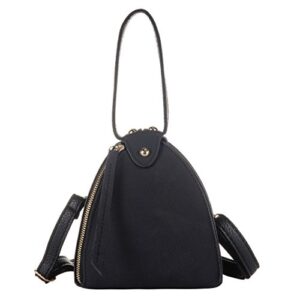 QZUnique Women's Triangle Shape PU Leather Handbag Mini Casual Purse Shoulder Bag Satchel