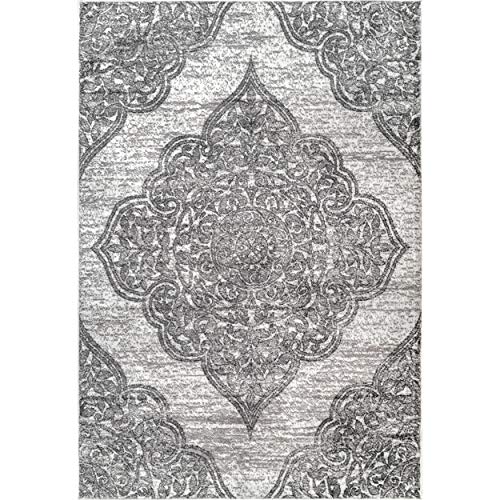 nuLOOM Jeannette Floral Area Rug, 4' x 6', Grey