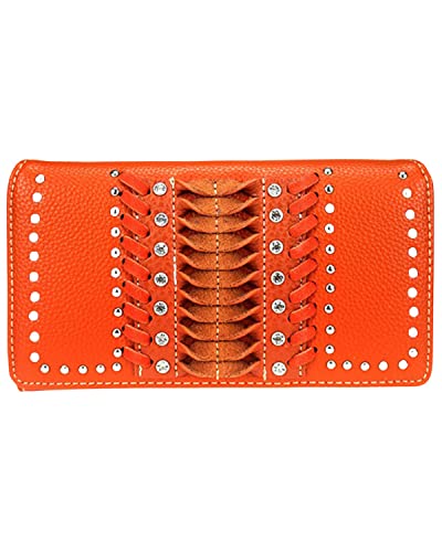 Montana West Women's Orange Stitch Wallet Orange One Size