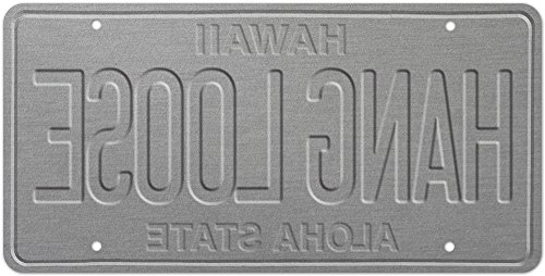 Pacifica Island Art 6in x 12in Vintage Hawaiian Embossed License Plate - Hang Loose