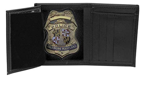 Baltimore Police Recessed Badge Wallet (Cutout PF135, 3.35 inches tall)