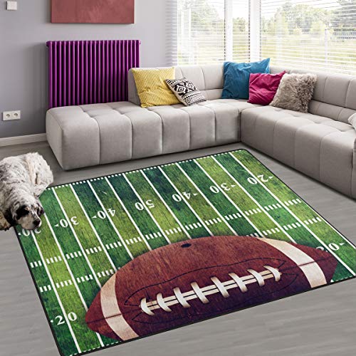 Naanle Sport American Football Non Slip Area Rug for Living Dinning Room Bedroom Kitchen, 5' x 7'(58 x 80 Inches), Sport Nursery Rug Floor Carpet Yoga Mat