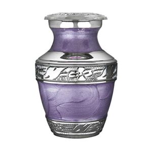 Trupoint Memorials Cremation Urns for Human Ashes - Decorative Urns, Urns for Human Ashes Female & Male, Urns for Ashes Adult Female, Funeral Urns - 4 pcs/Lavender/Up to 0.8 Lbs/Keepsakes Set