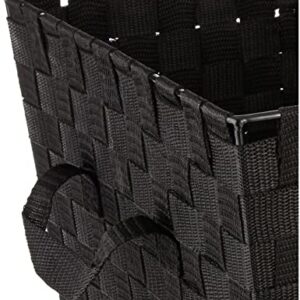 Whitmor Woven Strap Tote Black