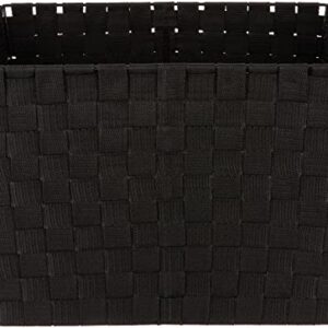 Whitmor Woven Strap Tote Black