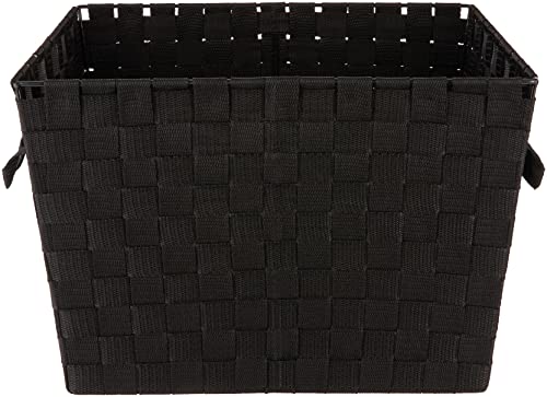 Whitmor Woven Strap Tote Black