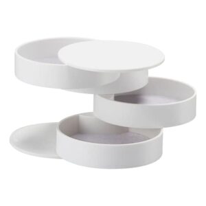 yamazaki home tower 4-tiered accessory tray white