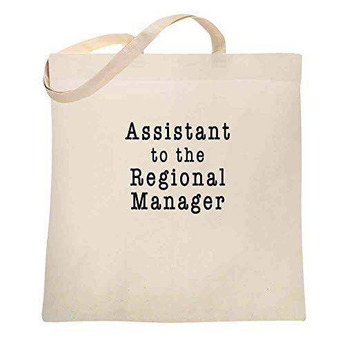 Pop Threads Assistant To The Regional Manager Funny TV Natural 15x15 inches Large Canvas Tote Bag